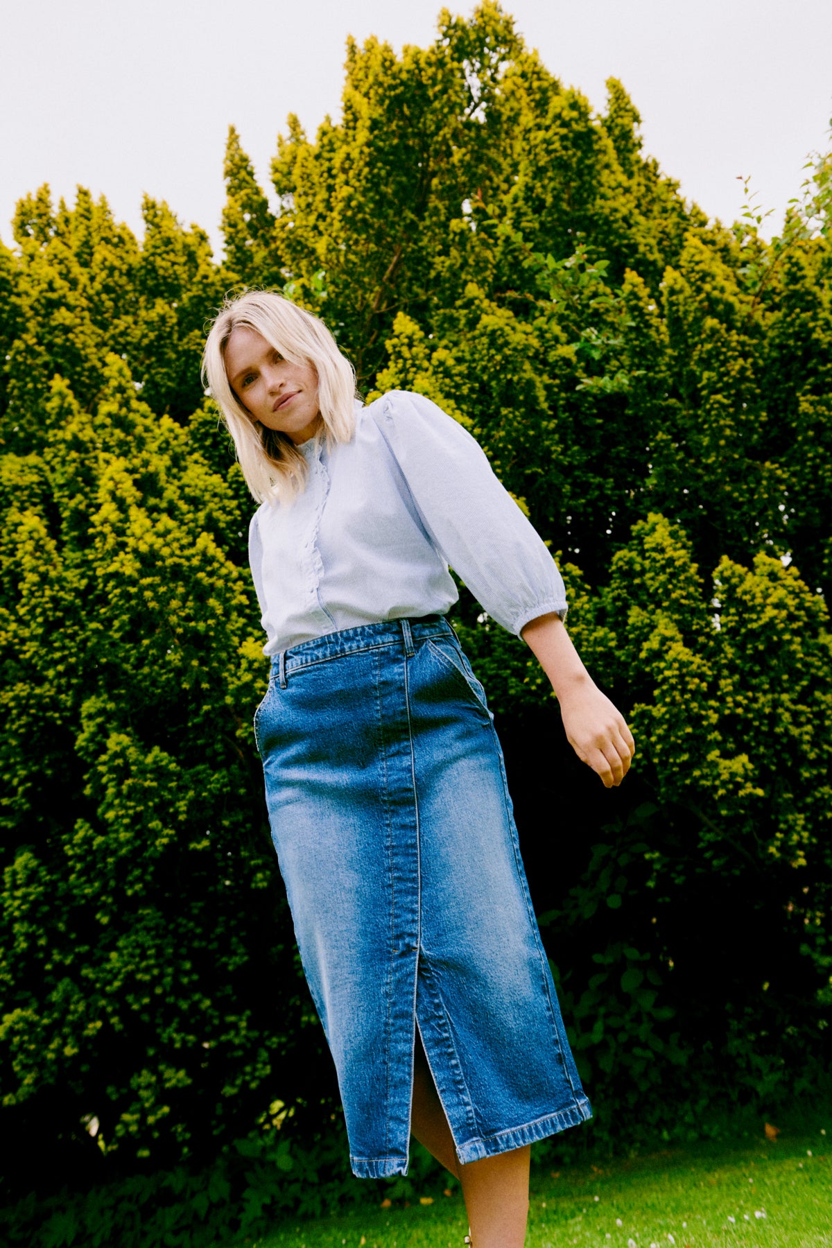 B.young Pale Blue Imogen Blouse