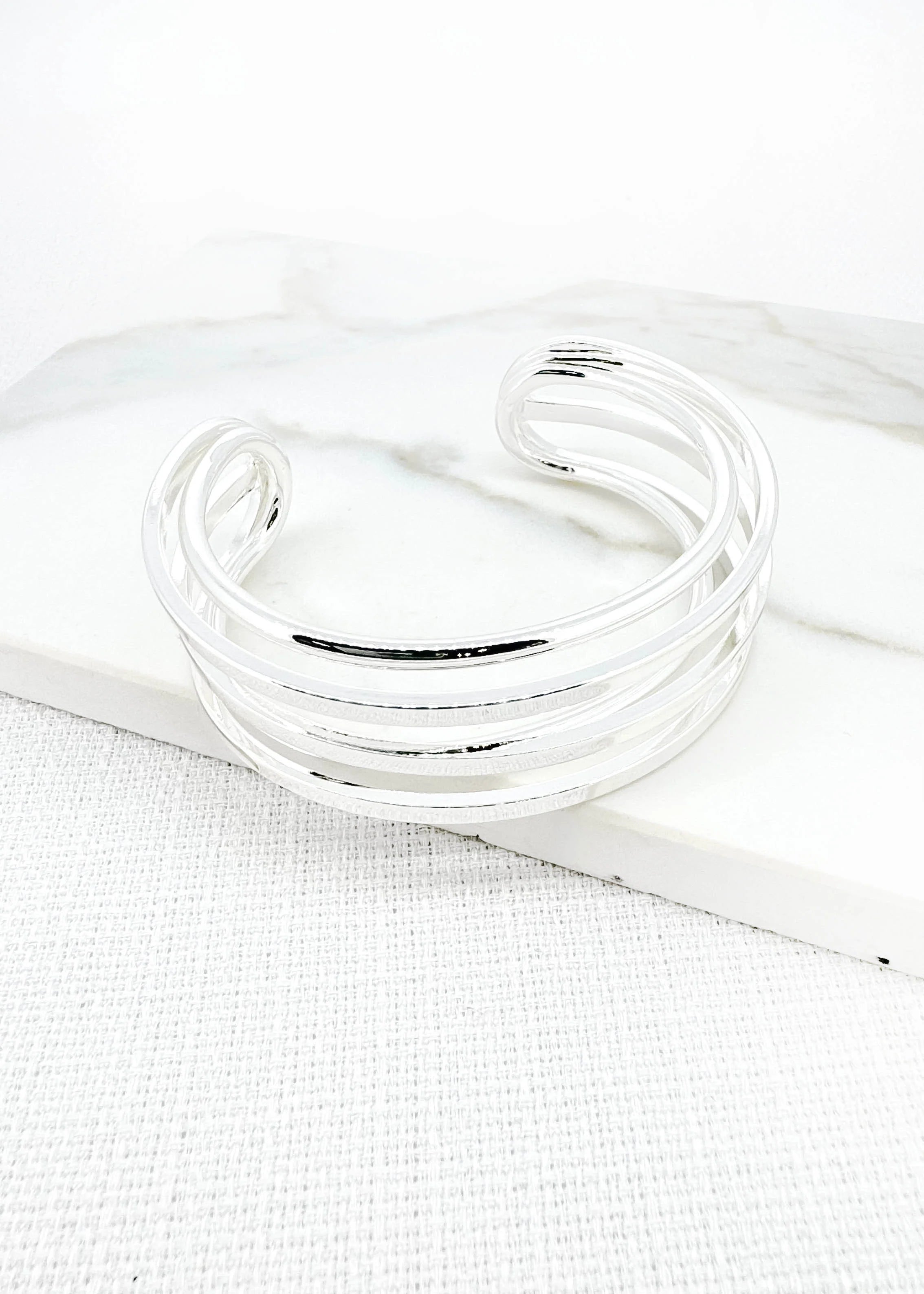 Envy Silver Cuff Bangle Bracelet