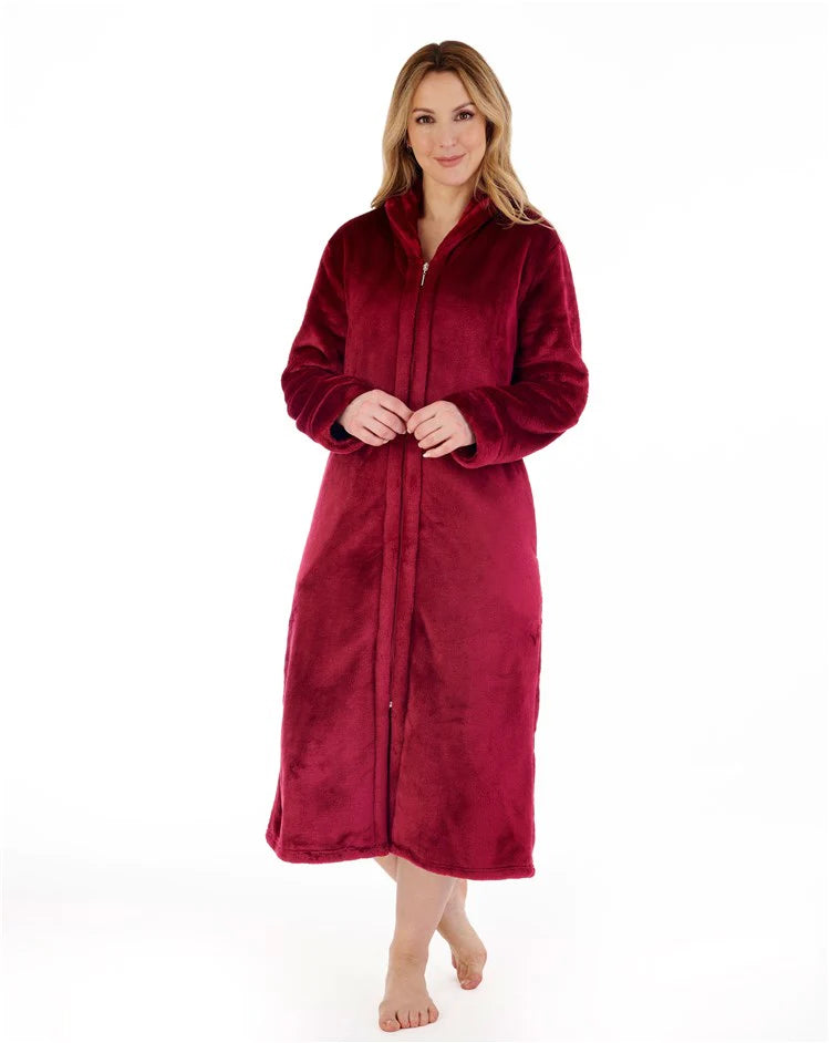Slenderella House Coat - Raspberry