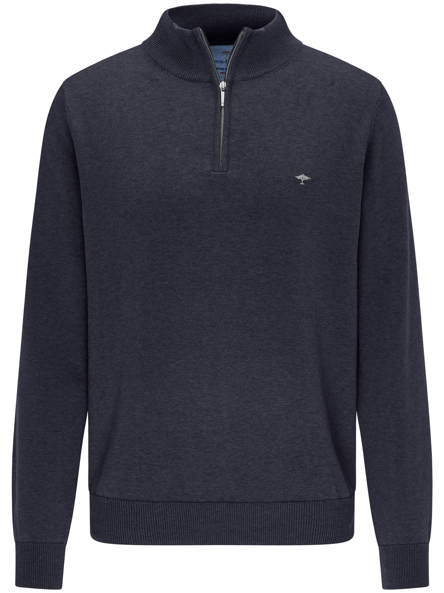 Fynch Hatton Troyer Zip Navy Jumper/Bodenhams