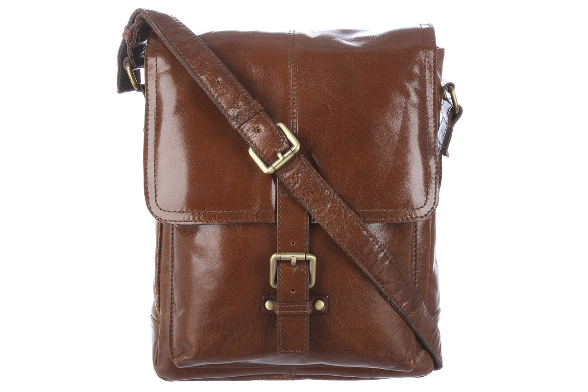 Ashwood Leather Chelsea Benjamin Chestnut A4 Messenger Bag